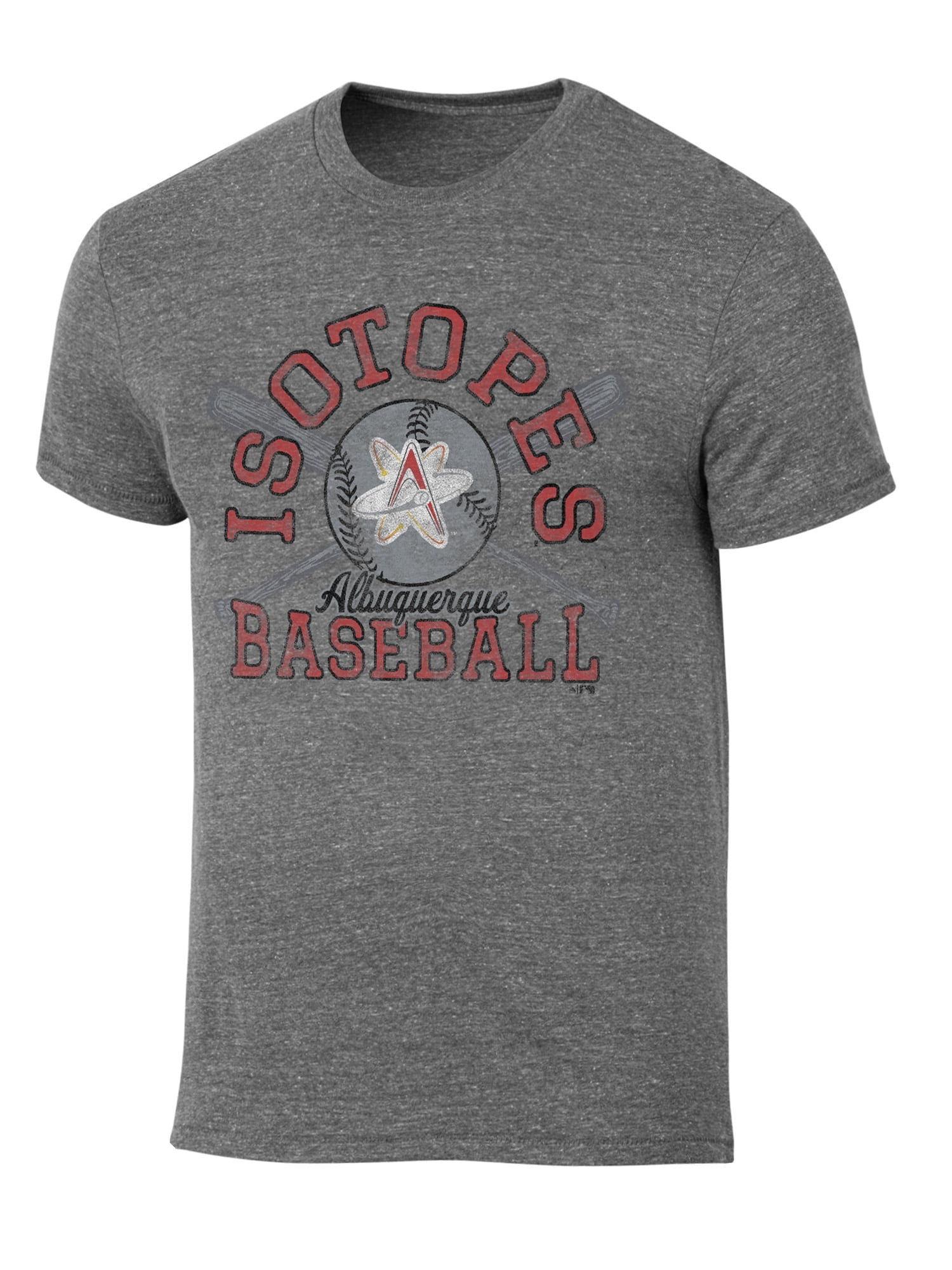 MiLB ALBUQUERQUE ISOTOPES Mens Grey Color Triblend Short Sleeve Tee ...