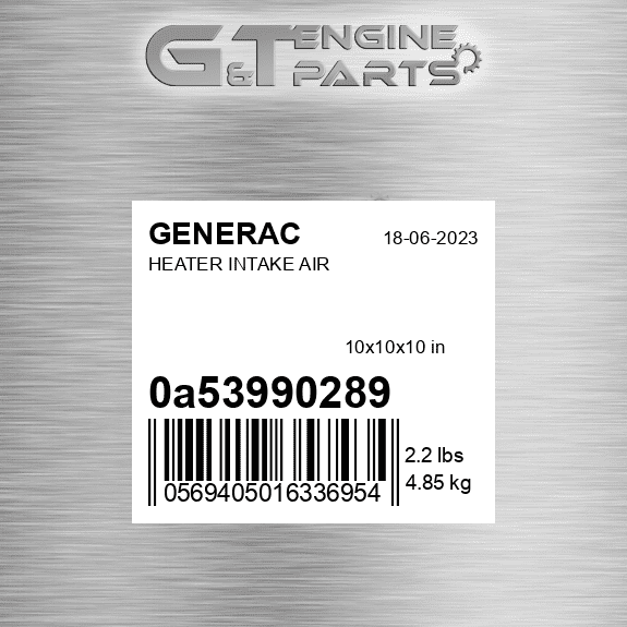0A53990289 HEATER INTAKE AIR fits GENERAC (New OEM) - Walmart.com