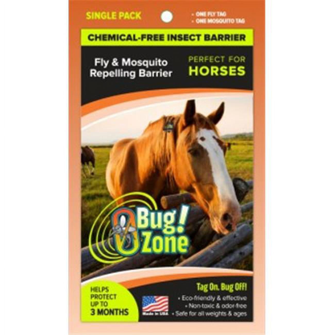 0Bug Zone Fly Mosquito Single Pack Barrier Tags for Horses - Walmart.com