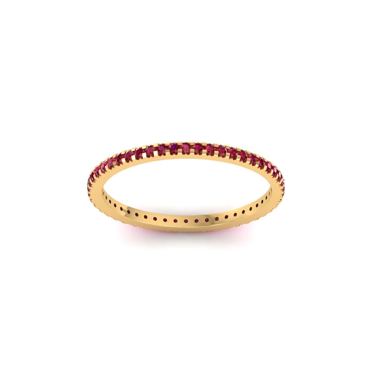 1.0CT Garnet Stackable Ring, 925 Sterling Silver Stacked Rings ...