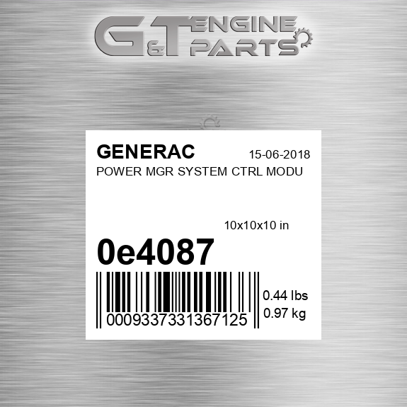0E4087 POWER MGR SYSTEM CTRL MODU fits GENERAC (New OEM) - Walmart.com