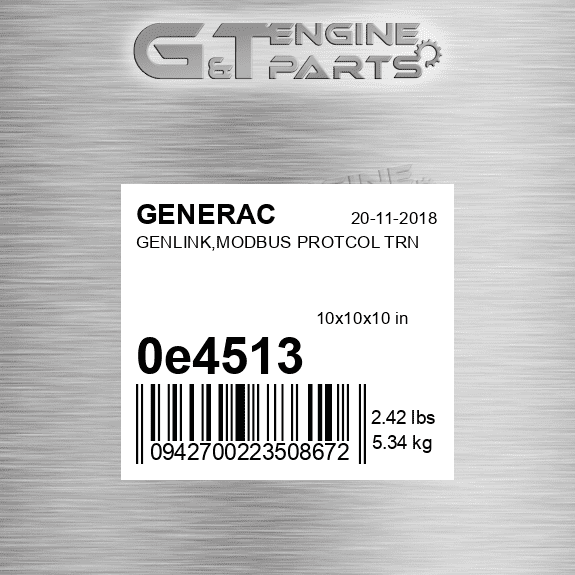 0E4513 GENLINK,MODBUS PROTCOL TRN fits GENERAC (New OEM) - Walmart.com