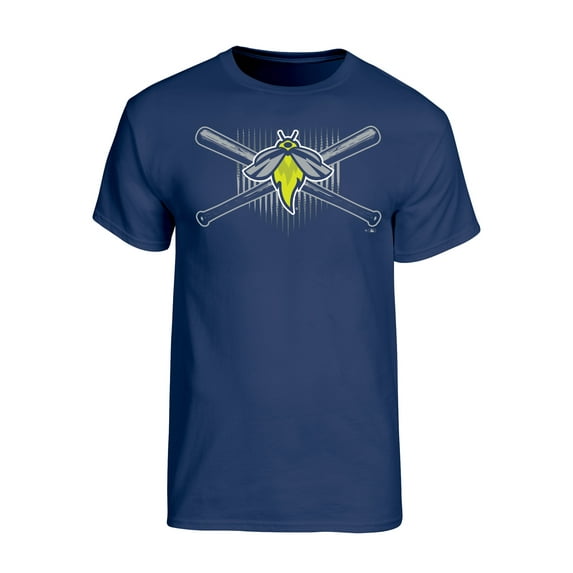 MiLB COLUMBIA FIREFLIES Mens Primry Color Cotton Short Sleeve Tee Cross ...