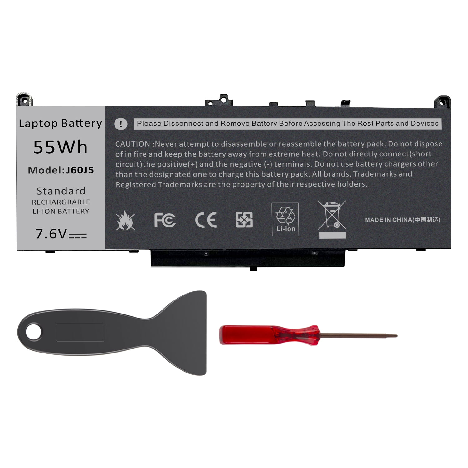 0J60J5 Battery Lithium-ion Compatible with Dell Latitude E7470 E7270 ...