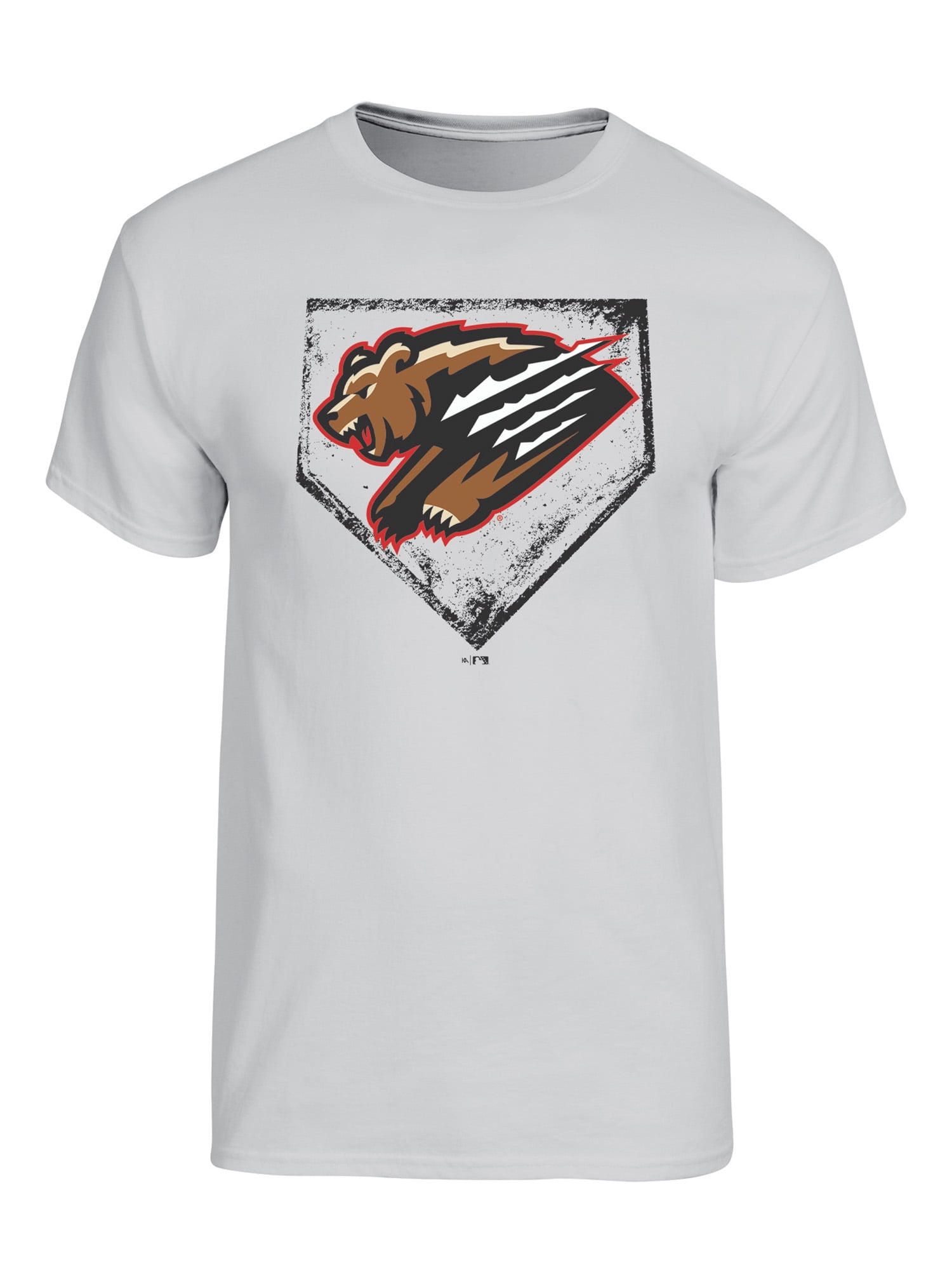 MiLB FRESNO GRIZZLIES Mens Ash Color Cotton Short Sleeve Tee Plate OPP ...