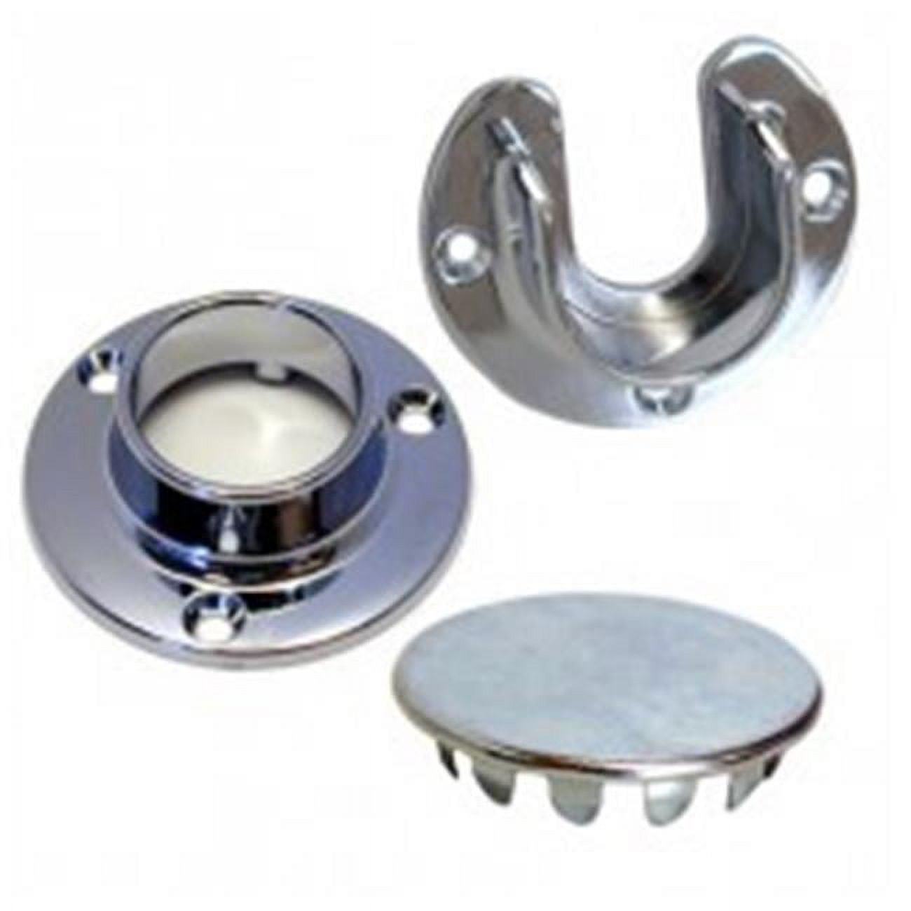 1 - 0.0625 in. Chrome Closet Rod Flanges - Walmart.com