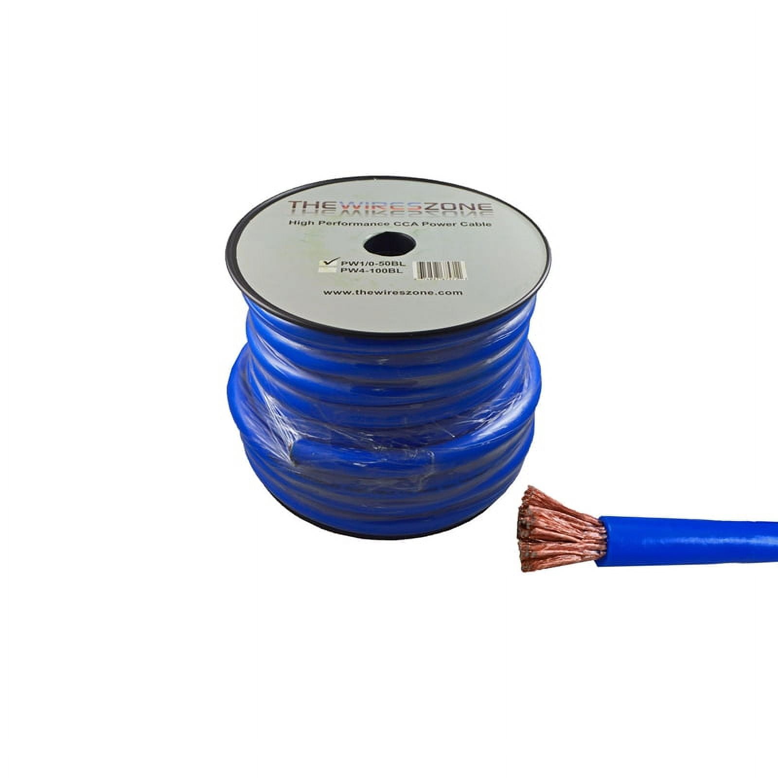 1/0 AWG 0 Gauge 50 Feet High Performance Flexi Amp Power/Ground Cable ...