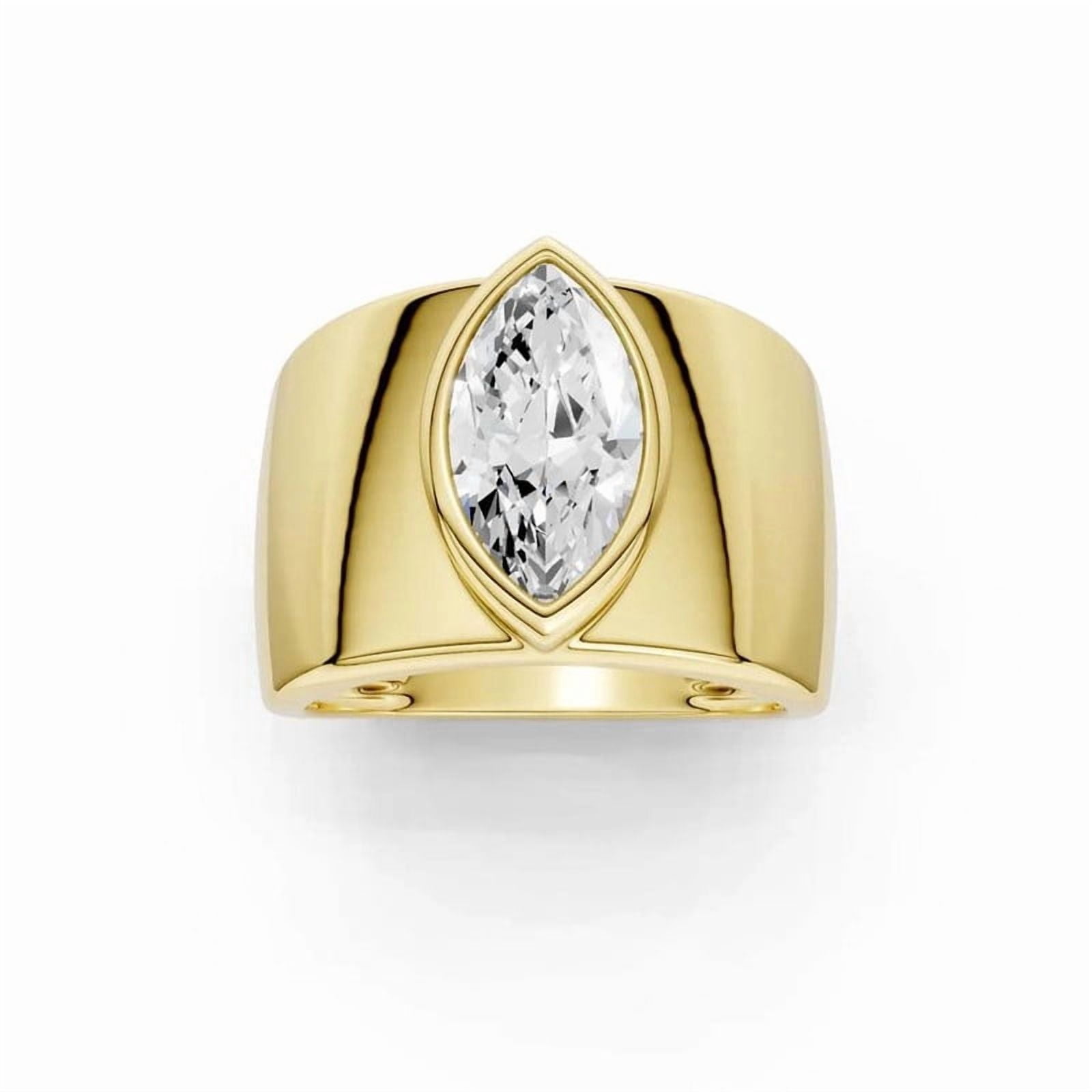 1.0 CTW Marquise Cut Lab Grown Diamond Solitaire Engagement Ring 14K ...