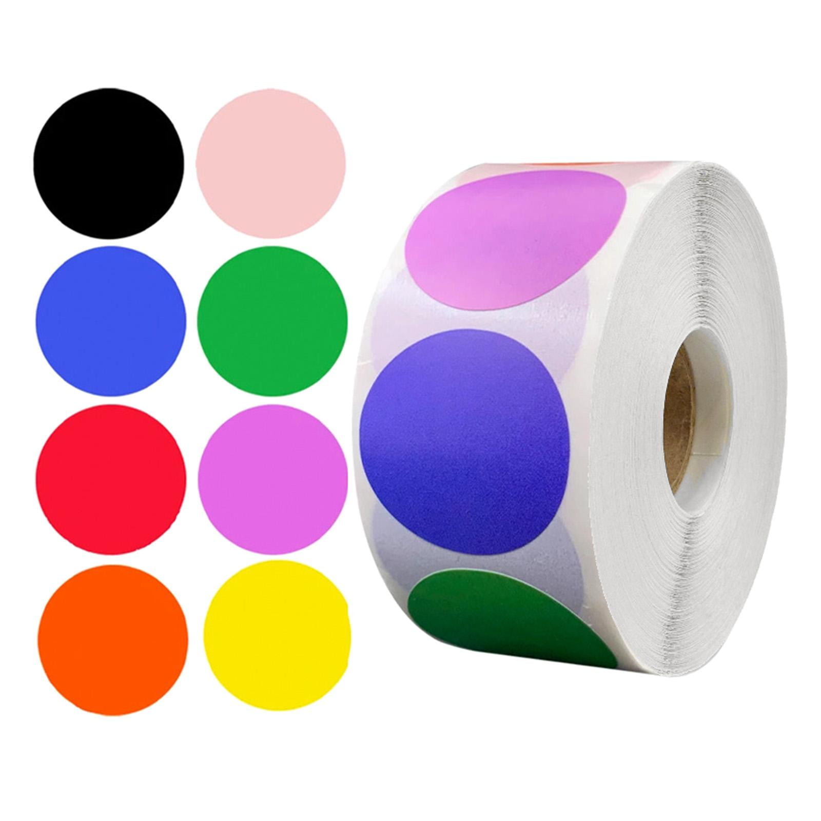 1.0 Inch Colorful Circle Stickers Round Adhesive Dots Labels Color ...