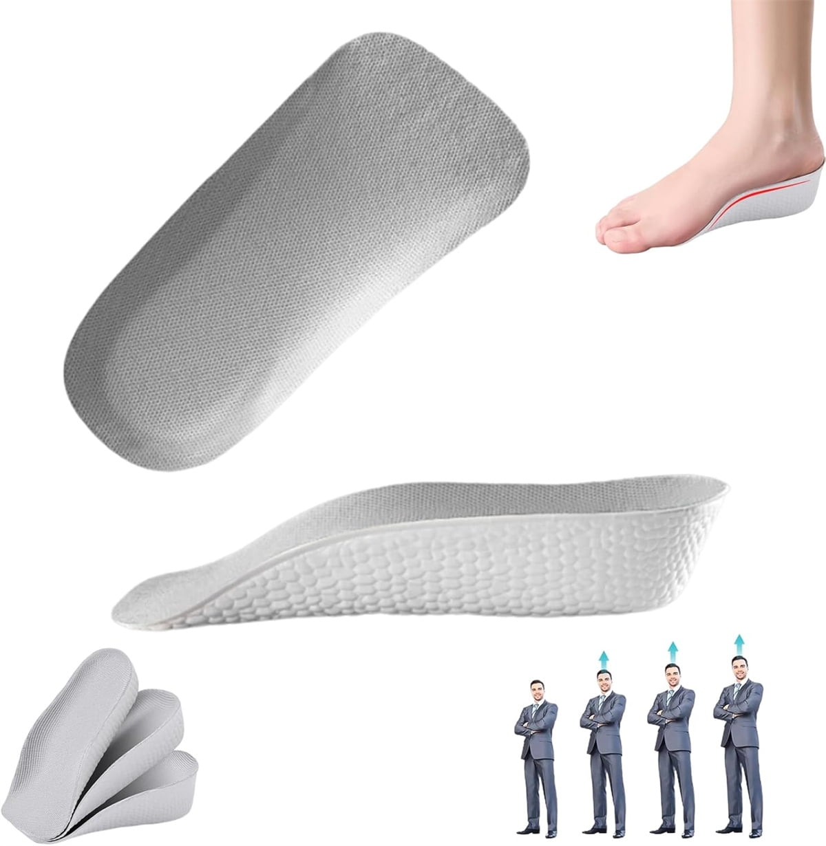 1.0 inch GIXUSIL Insoles, Orthopedic High Pads, Height Increase Insoles ...