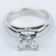 Pompeii3 3Ct Princess Cut Diamond Solitaire Engagement Ring 14k Gold Lab Grown Square Shaped ...