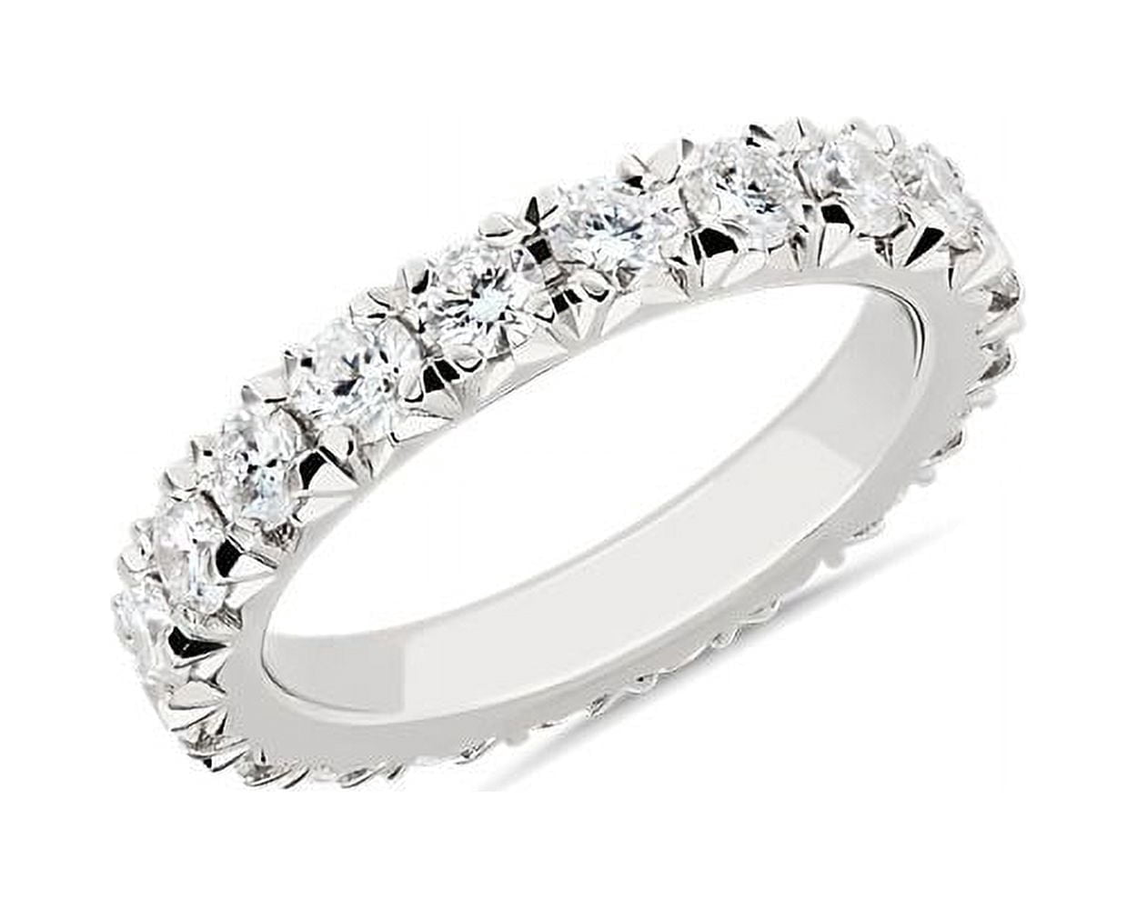 1.00 Ct Beautiful Round Cut Moissanite Eternity Band for Women Solid ...