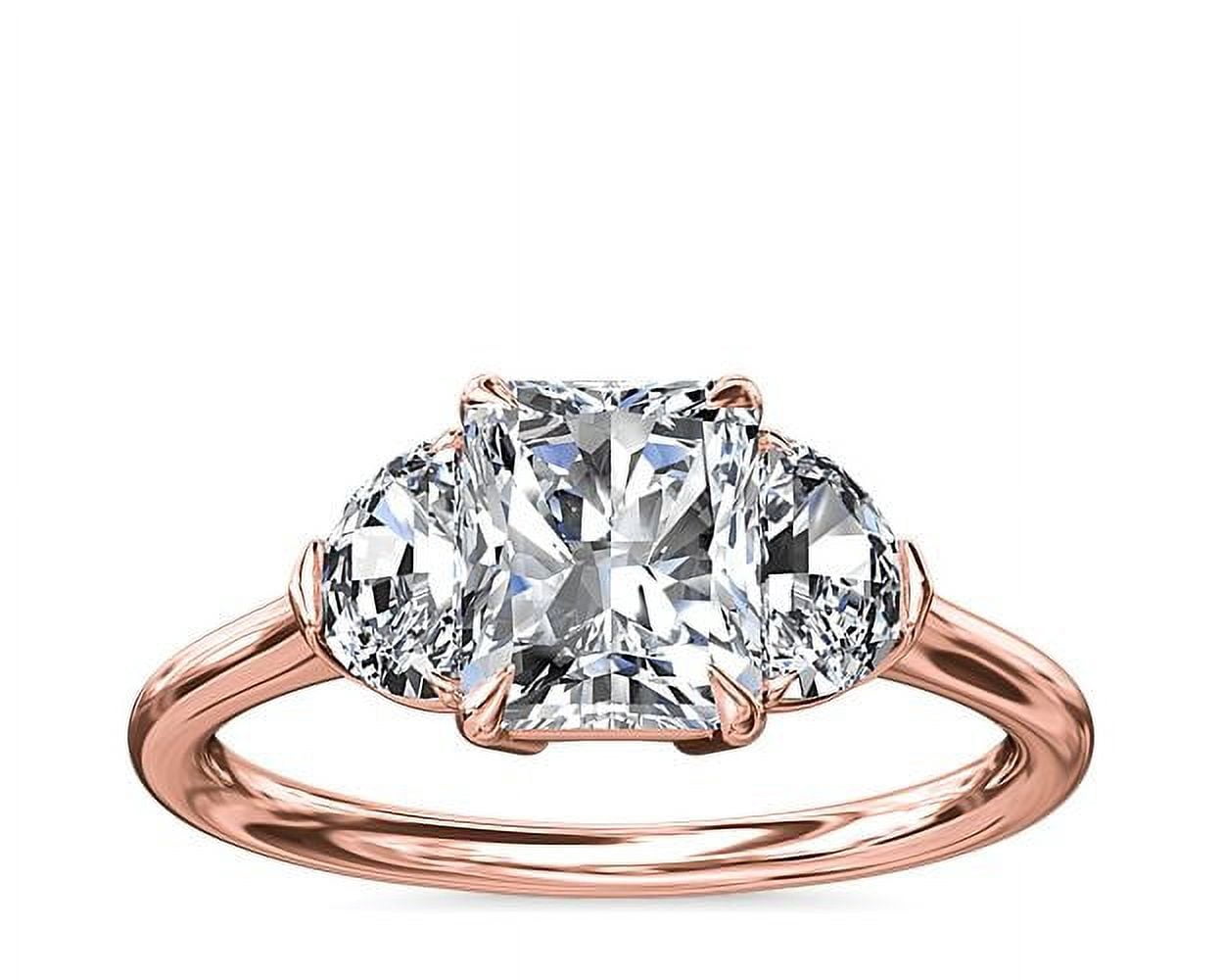 1.00 Ct Brilliant Radiant Cut Natural Diamond Radiant Three Stone ...