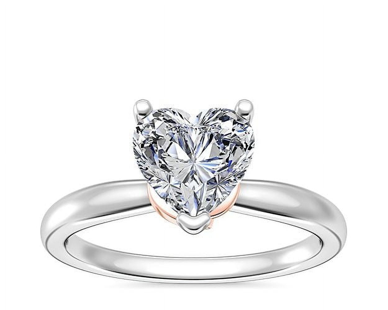 1.00 Ct Clarity VS1 Color F-G Heart Real Diamond Heart Solitaire ...