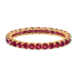 1.00 Ct Ruby Gemstone Full Eternity Wedding Band 14K Yellow Gold ...