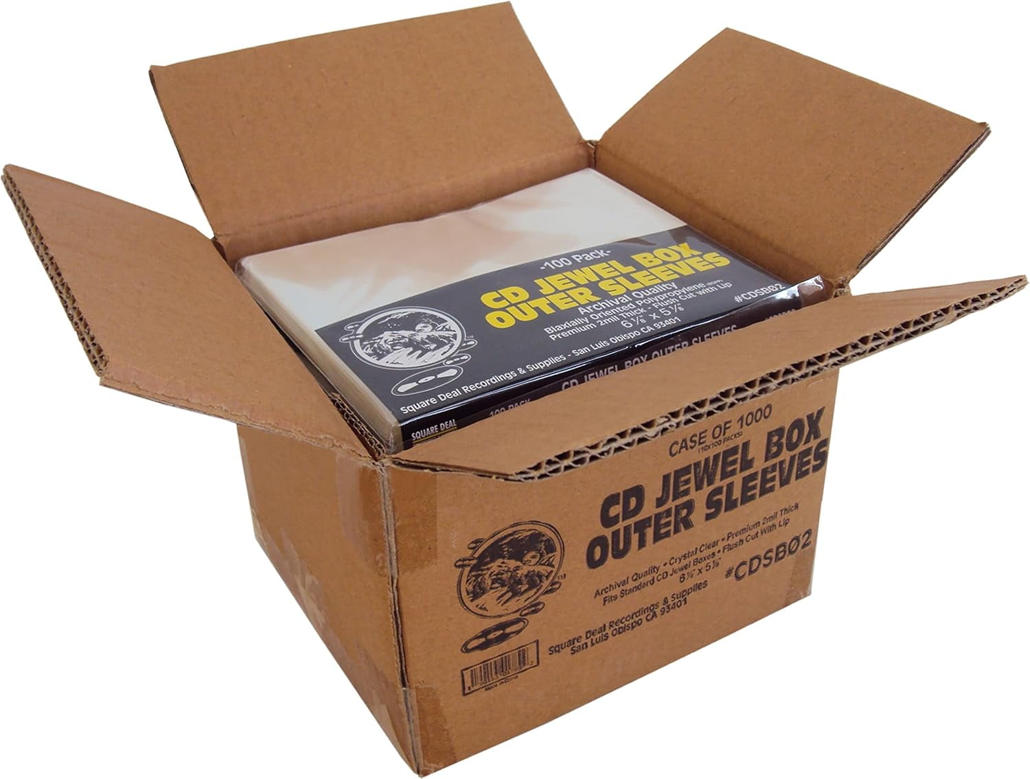 (1,000) CD Jewel Box Outer Sleeves - Premium 2mil Thick - Flush Cut ...