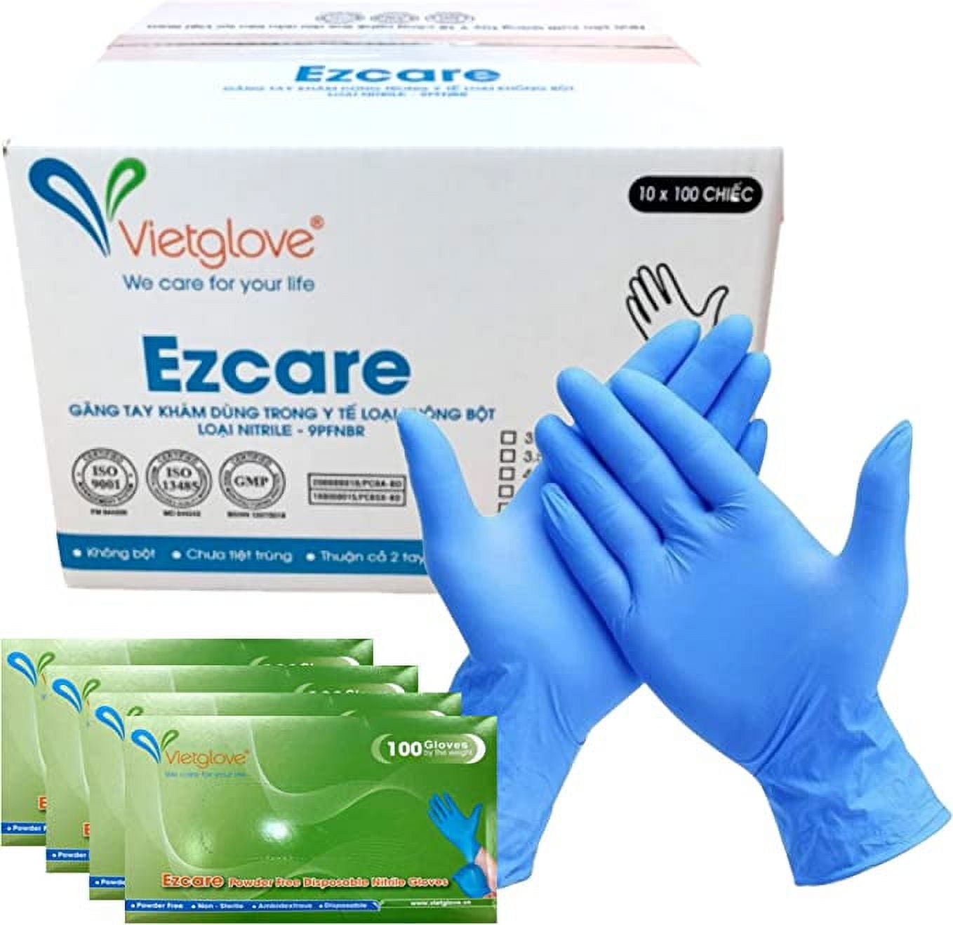 1,000 Nitrile Gloves Viet Glove Ezcare Examination Disposable FDA510K ...