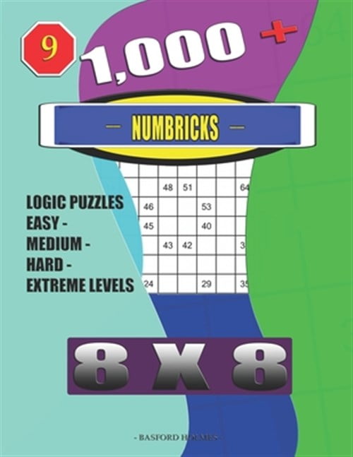 Pre-Owned 1,000 + Numbricks 8x8: Logic puzzles easy - medium - hard ...
