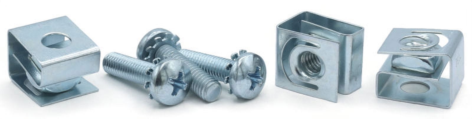 1,000 PC LOT 10-32 Rack Mounting Clip Nuts w/Screws and Washers / Steel ...