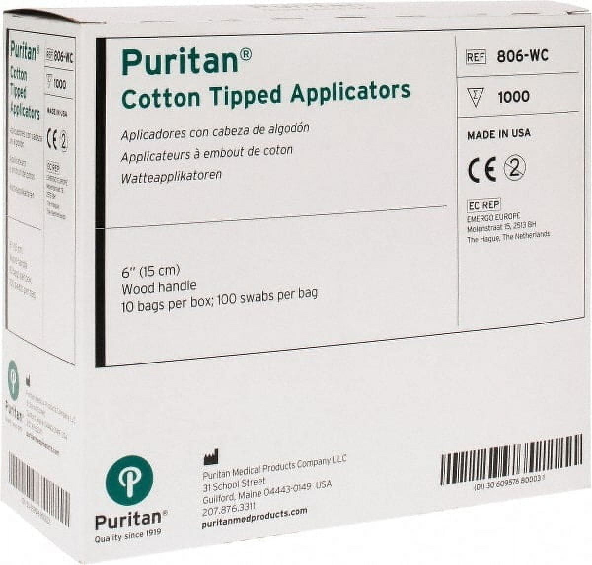 1,000 Pack Puritan Soldering Applicators, 5/8" Cotton Tip, 6" Wood ...
