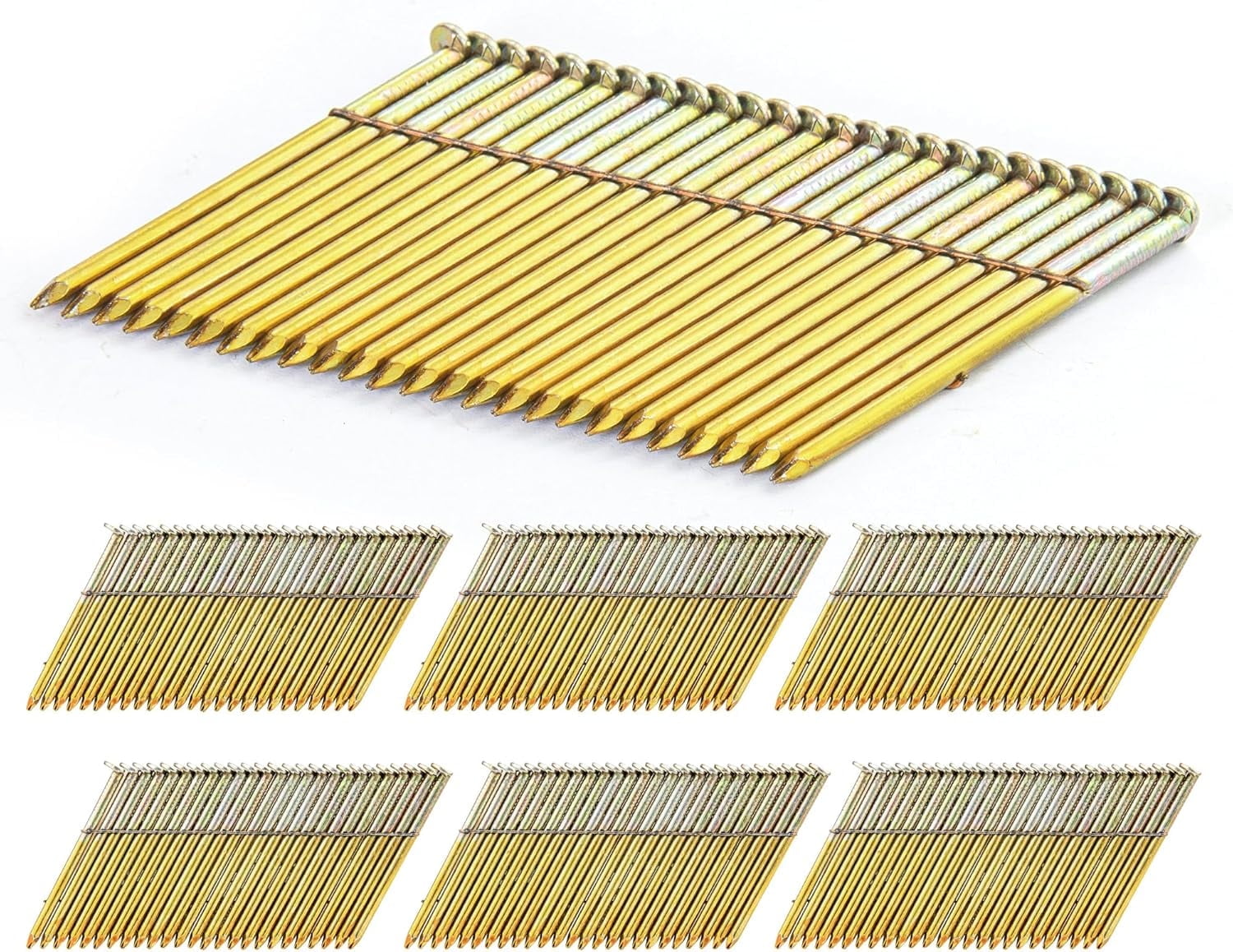 1,000 Pcs MEITE 28 Degree Framing Nails, 2-Inch Length, Bright Coated ...
