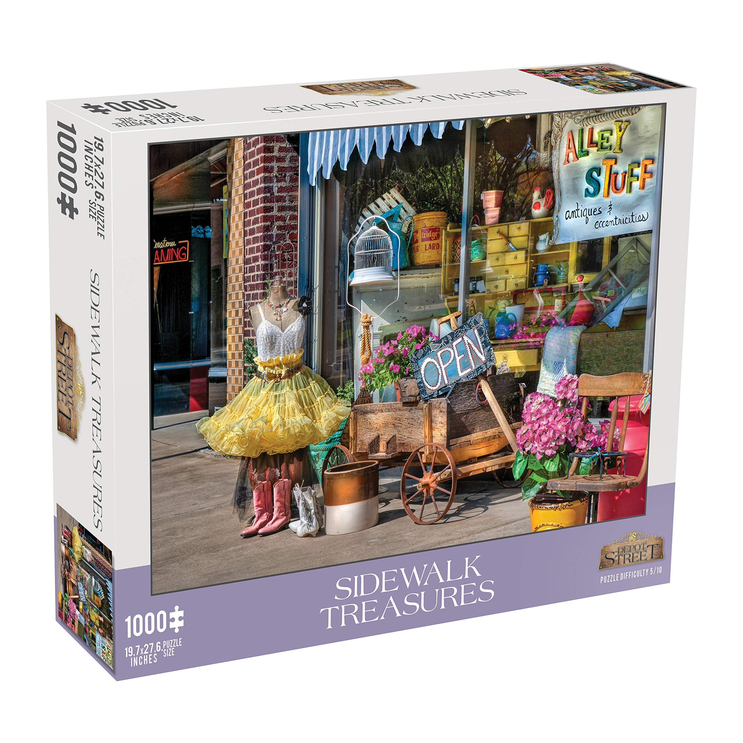 1,000 Piece Americana Jigsaw Puzzle, Sidewalk Treasures, Depot Street ...