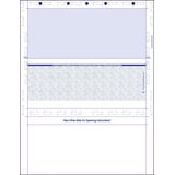 1,000 Pressure Seal Checks - 8.5 X 11 Letter Size Paper (Blue) Z fold ...