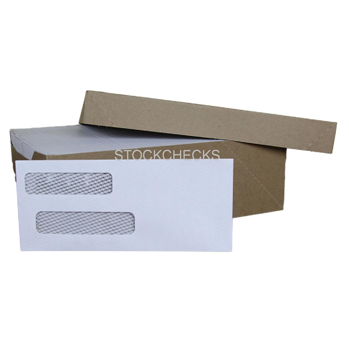 1,000ct, 9 Double Window Security Envelopes. Tinted, Gummed Seal. Fits ...