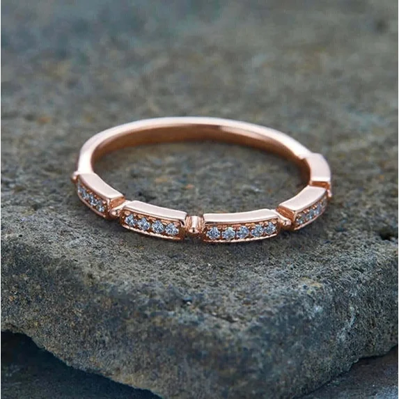 1.00Ct Round Cut Simulated Diamond Women Wedding Half Eternity Band ...