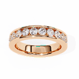 1.01 TCW Full Eternity Round Brilliant Lab Grown Diamond Channel Set ...