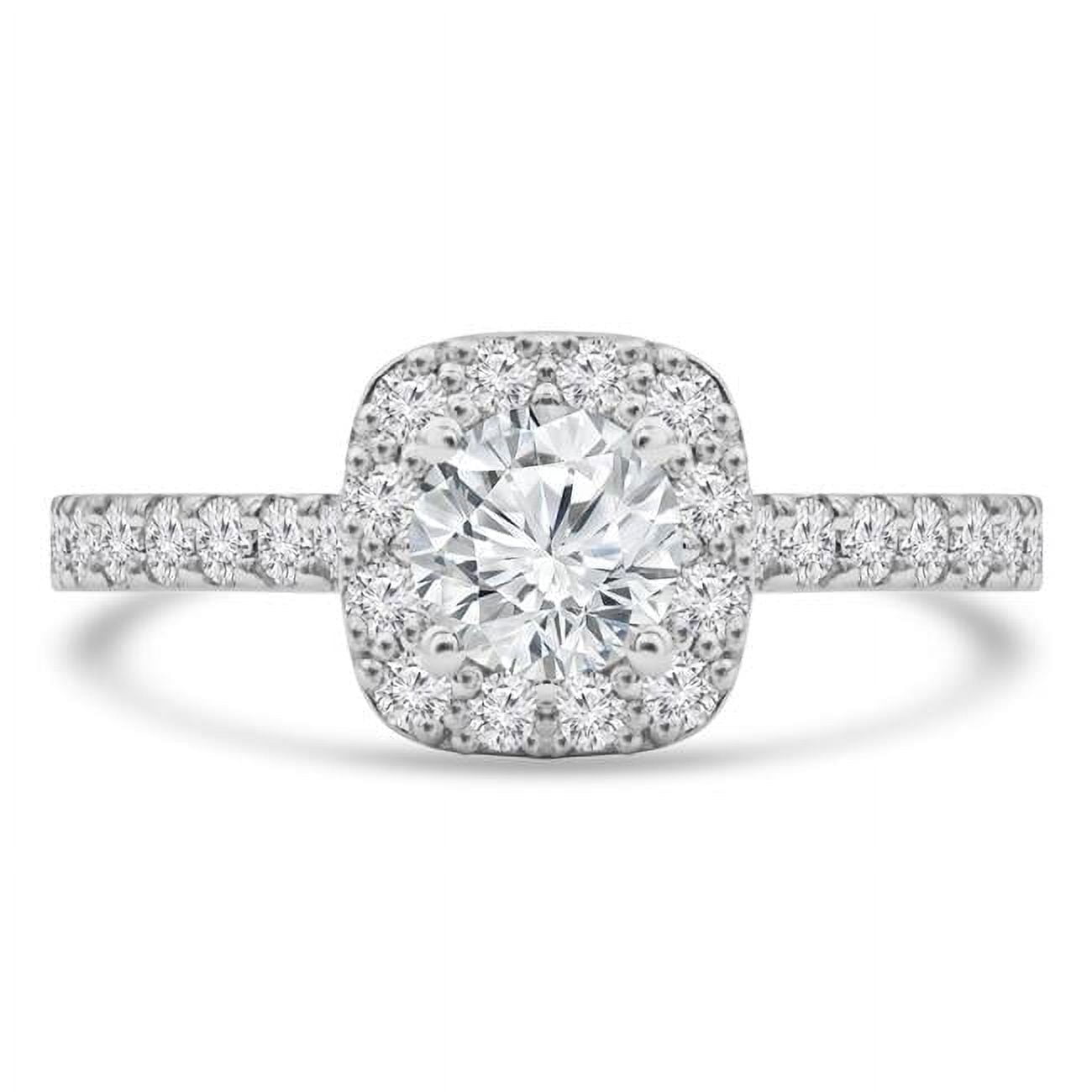 1.05 CTW Round Lab Created Diamond Cathedral Solitaire with Accents ...