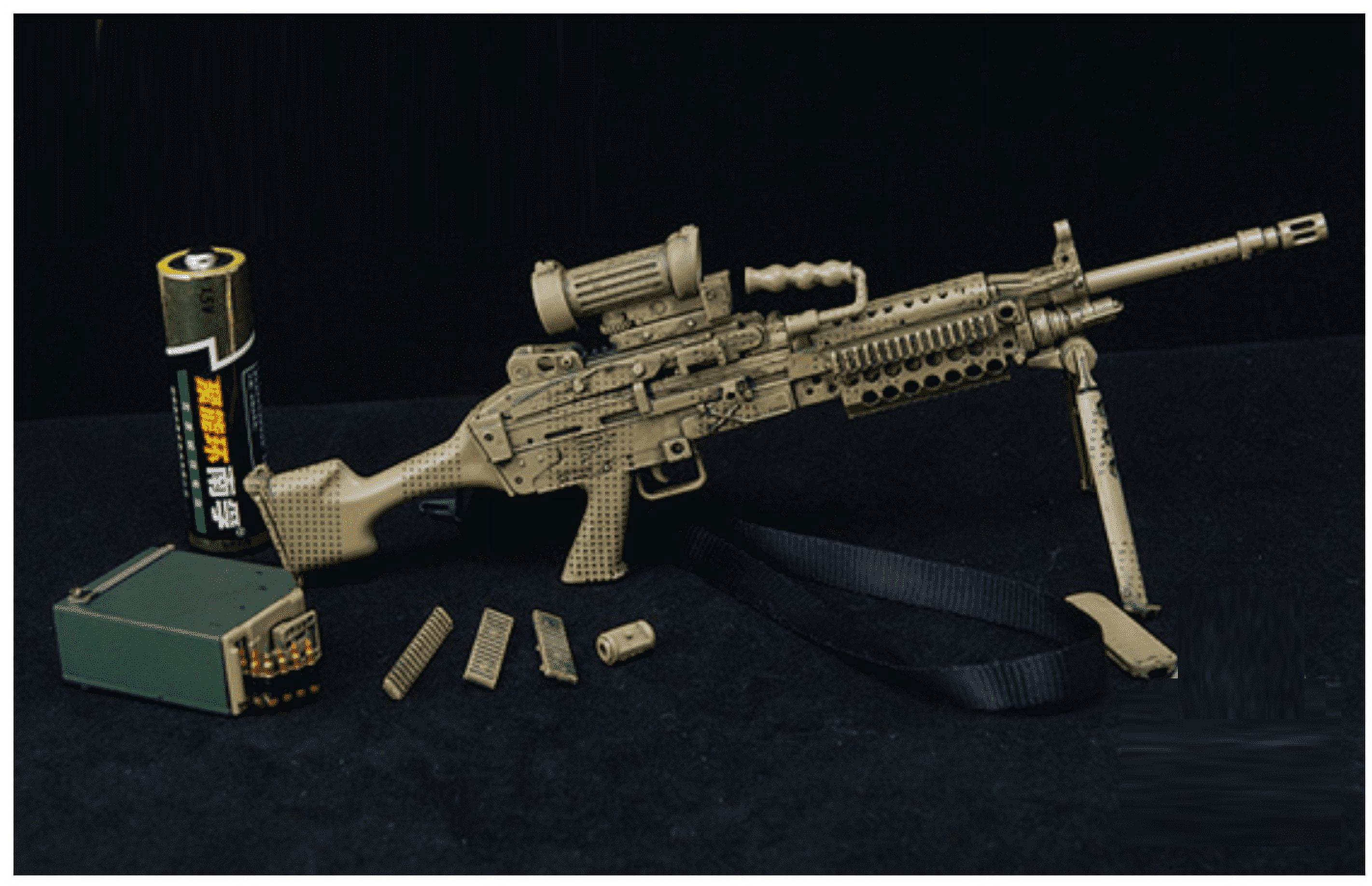 1:06 Scale CAMO M48 LIGHT MACHINE GUN (LMG) Arms Model Kit Collectible ...