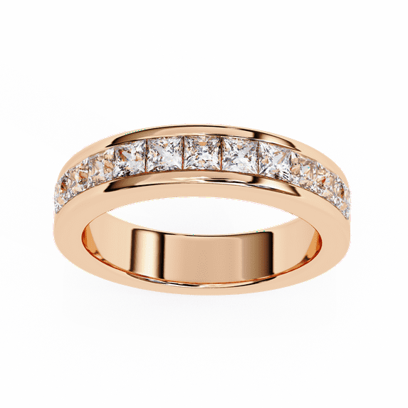 1.07 TCW Princess Cut Lab Grown Diamond Classic Channel Set Full ...