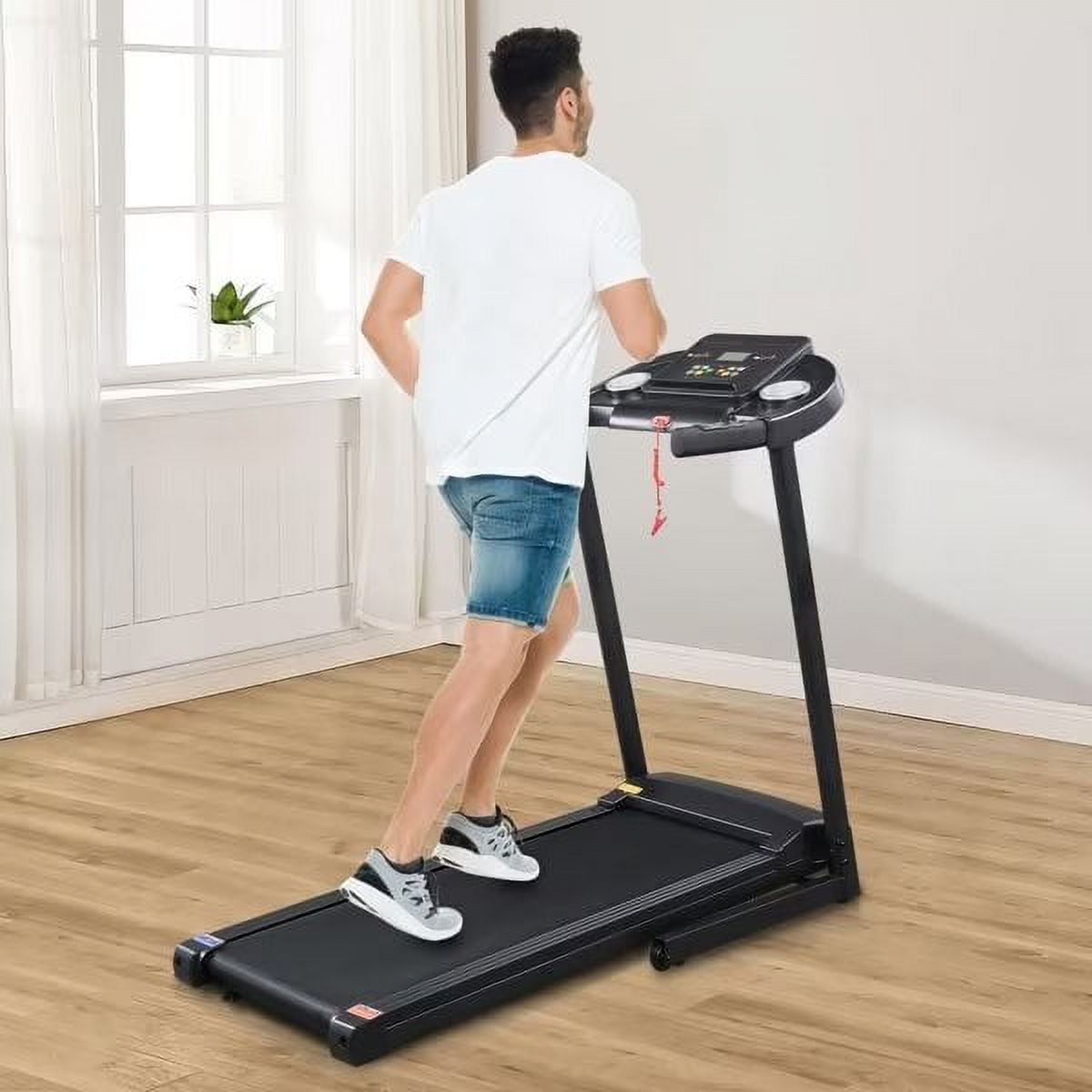 1.0HP Electric Treadmill with Hydraulic Rod Under Desk, Single Function ...