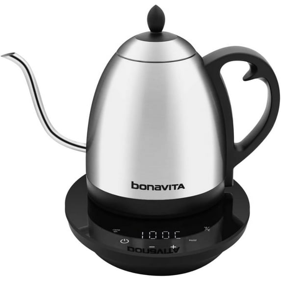 1.0L Gooseneck Electric Kettle, Stainless Steel Water Boiler for Coffee ...