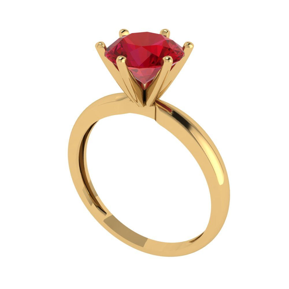1.0ct Pear Cut Red Ruby 18k Yellow Gold Engraving Statement Bridal ...