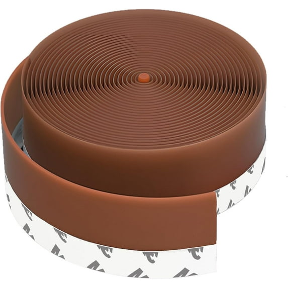 1.0in Brown Weather Stripping Door Seal - Flexible , , Seals Small Gaps ...