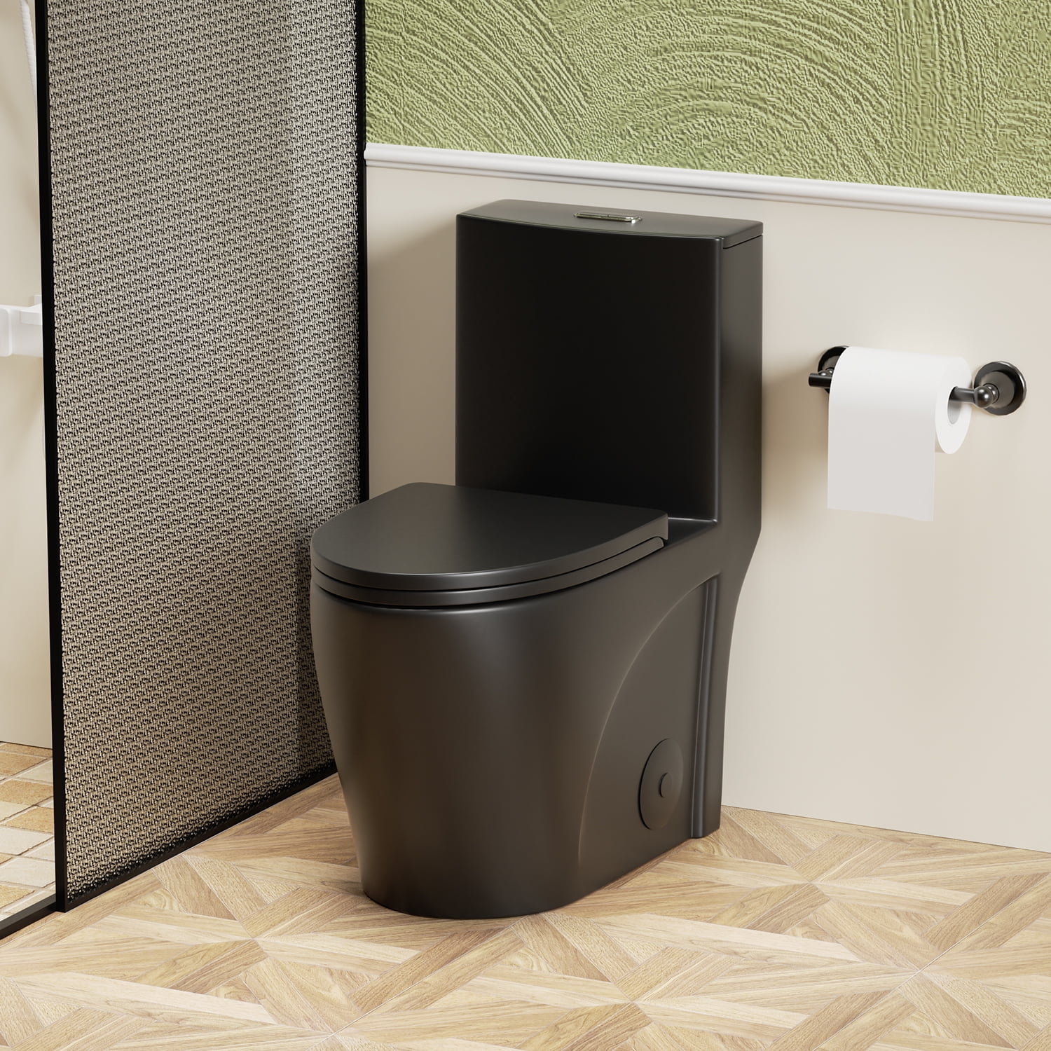 1.1/1.6 GPF Tornado Flush One-Piece Toilet for bathrooms,Siphonic S ...