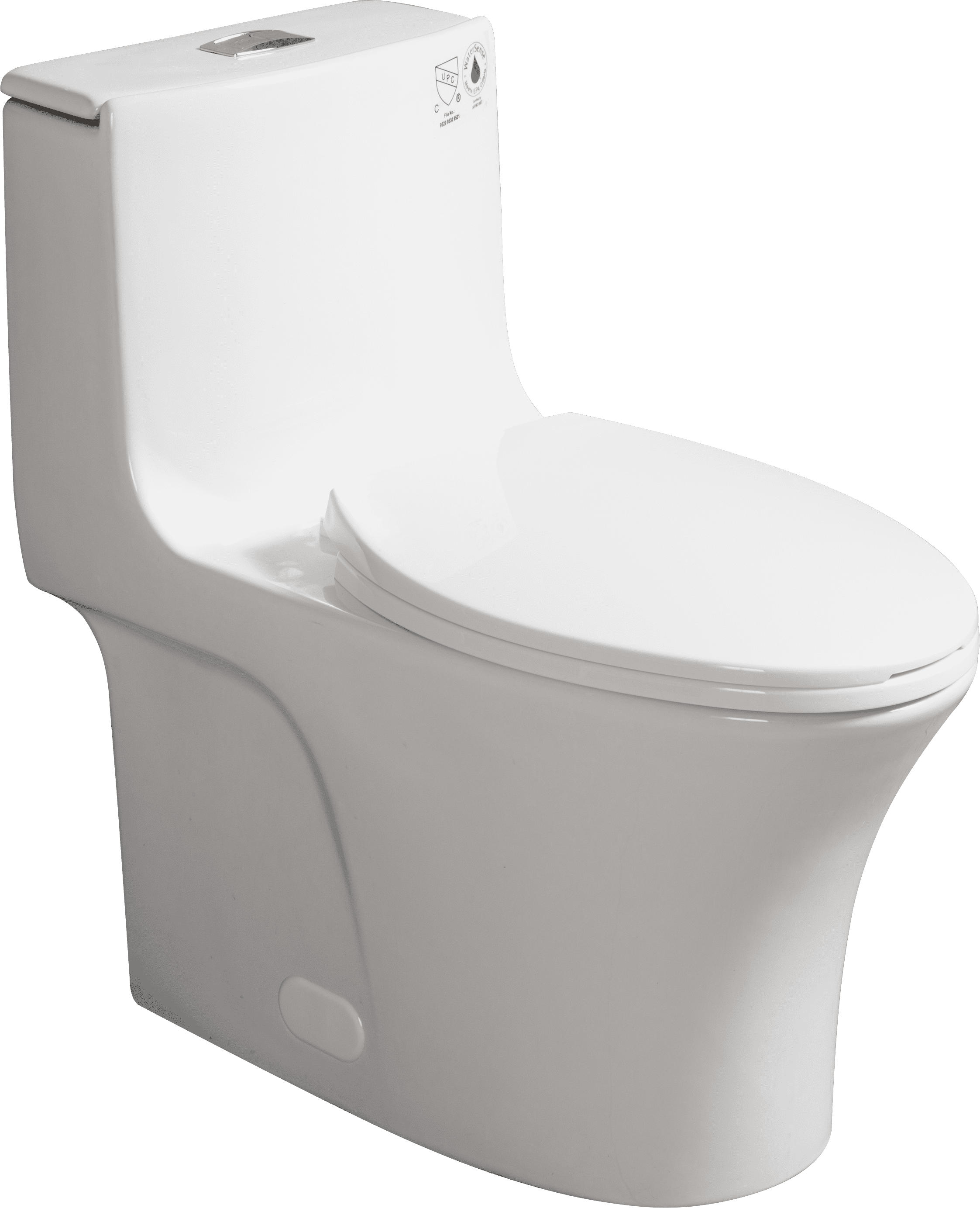 1.1/1.60 GPF Dual-Flush Elongated One Piece Toilet, Water-Saving ...