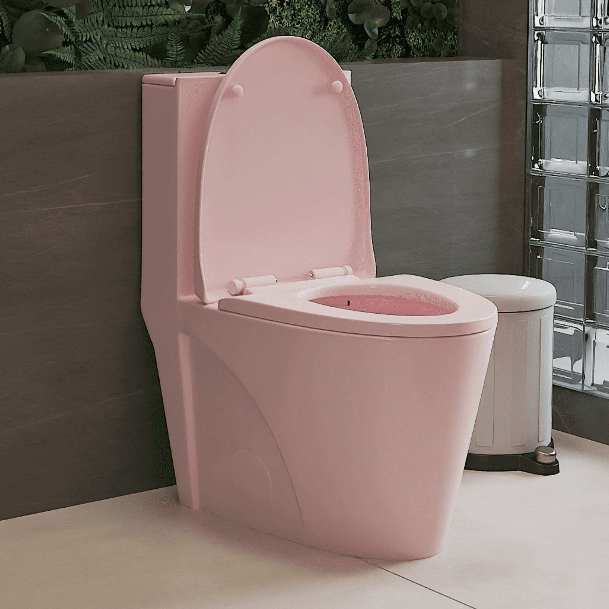 1.1/1.60 GPF Dual-Flush One Piece Toilet, Water-Saving Elongated ...