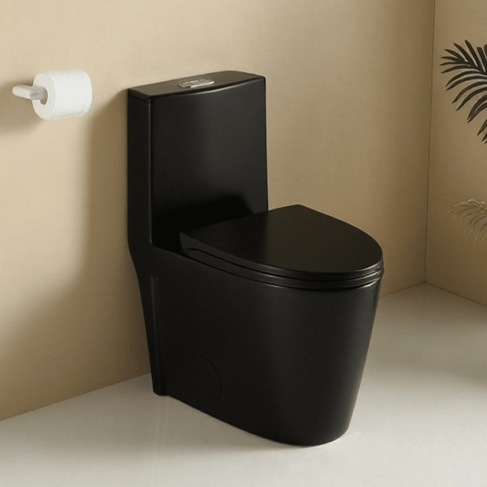 1.1/1.60 GPF Dual-Flush One Piece Toilet, Water-Saving Elongated ...
