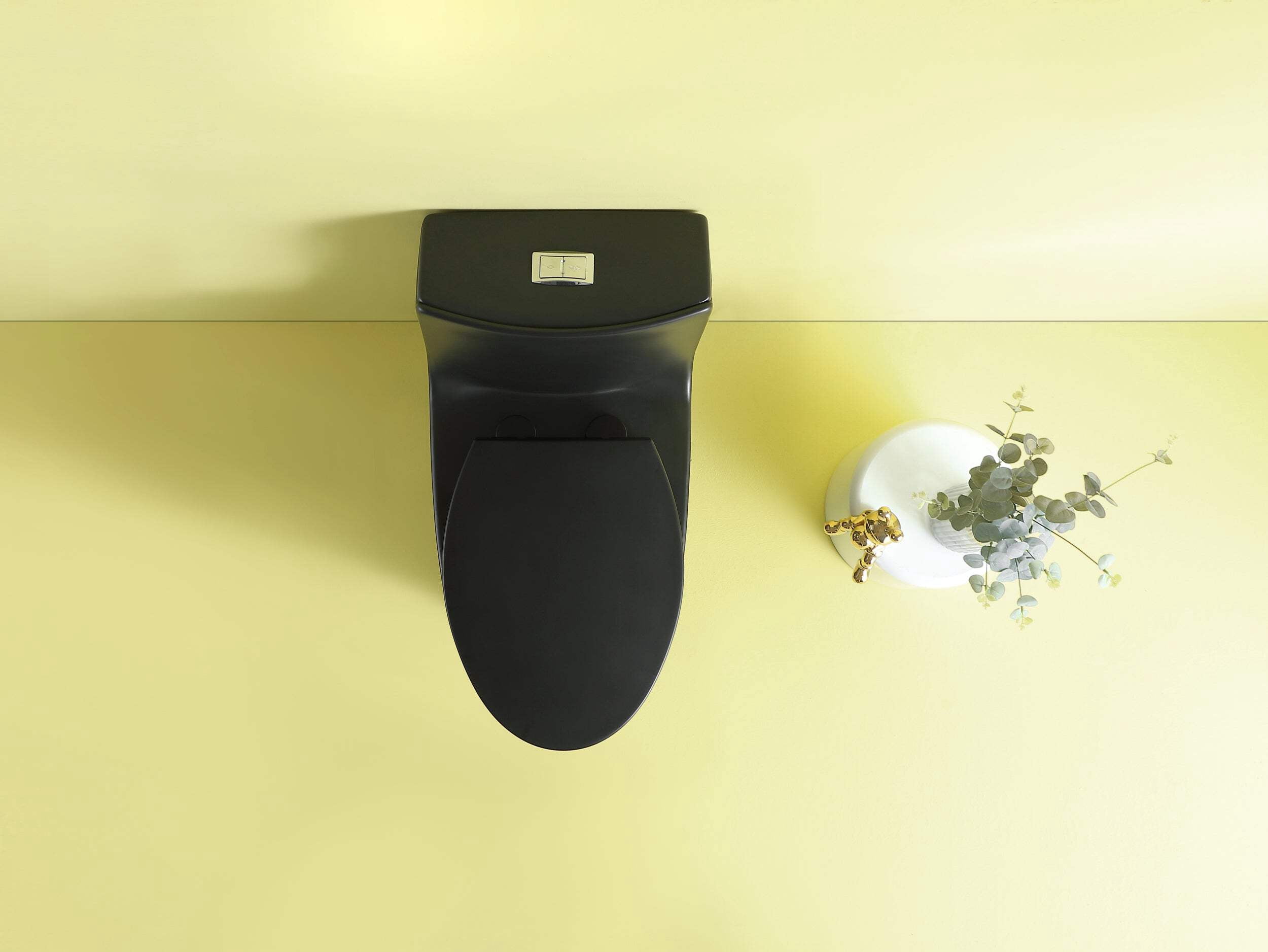 1.1 1.60 Gpf Dual Flush One Piece Toilet, Water Saving Elongated ...