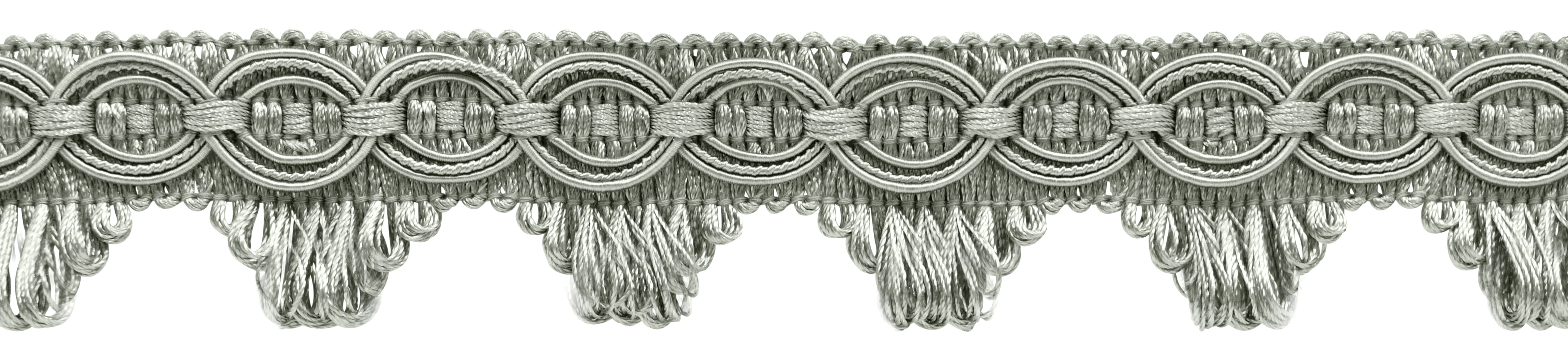 1 1/2" (3.5cm) Scalloped Fringe Gimp | Fringe Trim # SF0150FG,, Silver ...