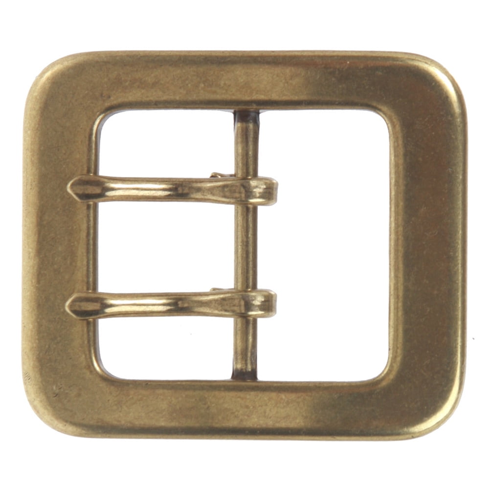 1 1/2" (40 mm) Rectangular Center Bar Double Prong Belt Buckle ...