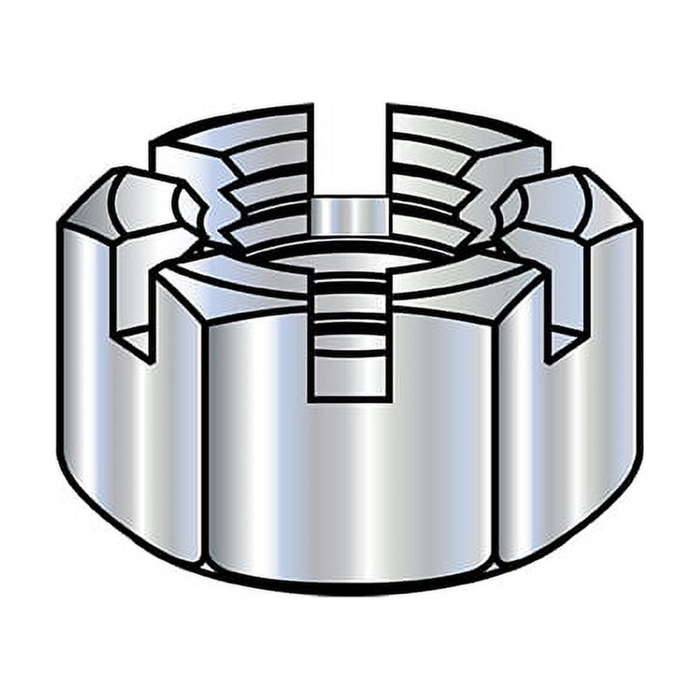 1 1/2-6 Slotted Hex Nut Zinc (Pack Qty 20) BC-150NHS - Walmart.com