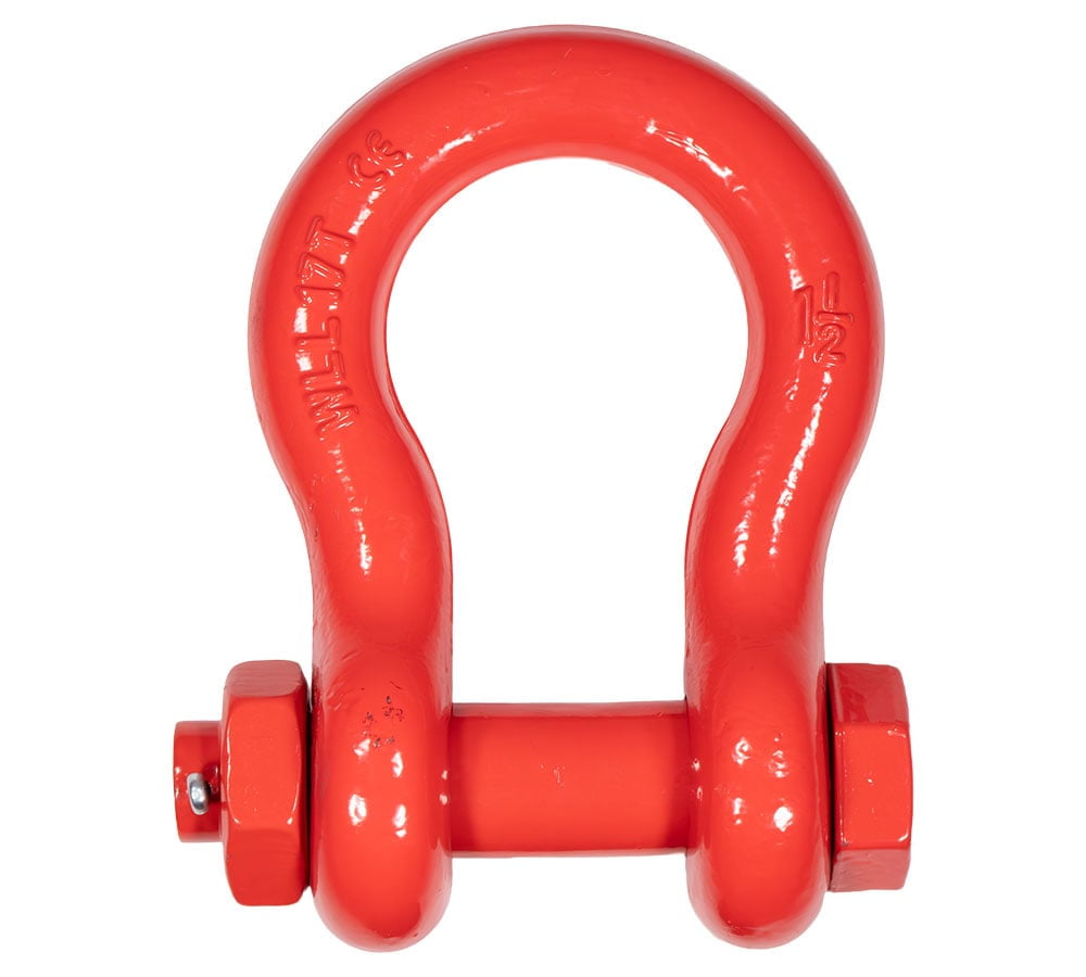1-1/2" Anchor Shackle Forged Carbon Steel w/ Safety Screw Pin Load ...