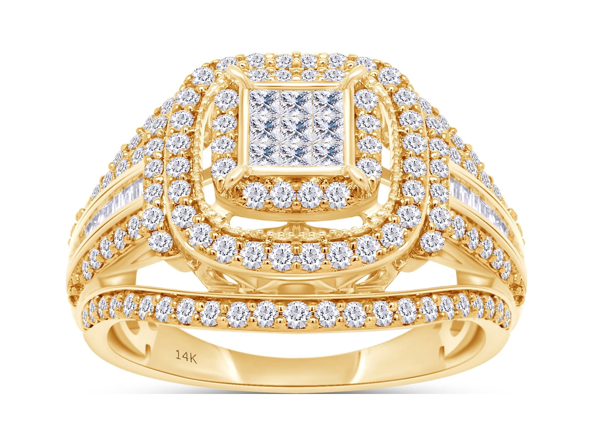 1 1/2 CT Princess, Round & Tapered Shape IGI Certified Lab Grown ...