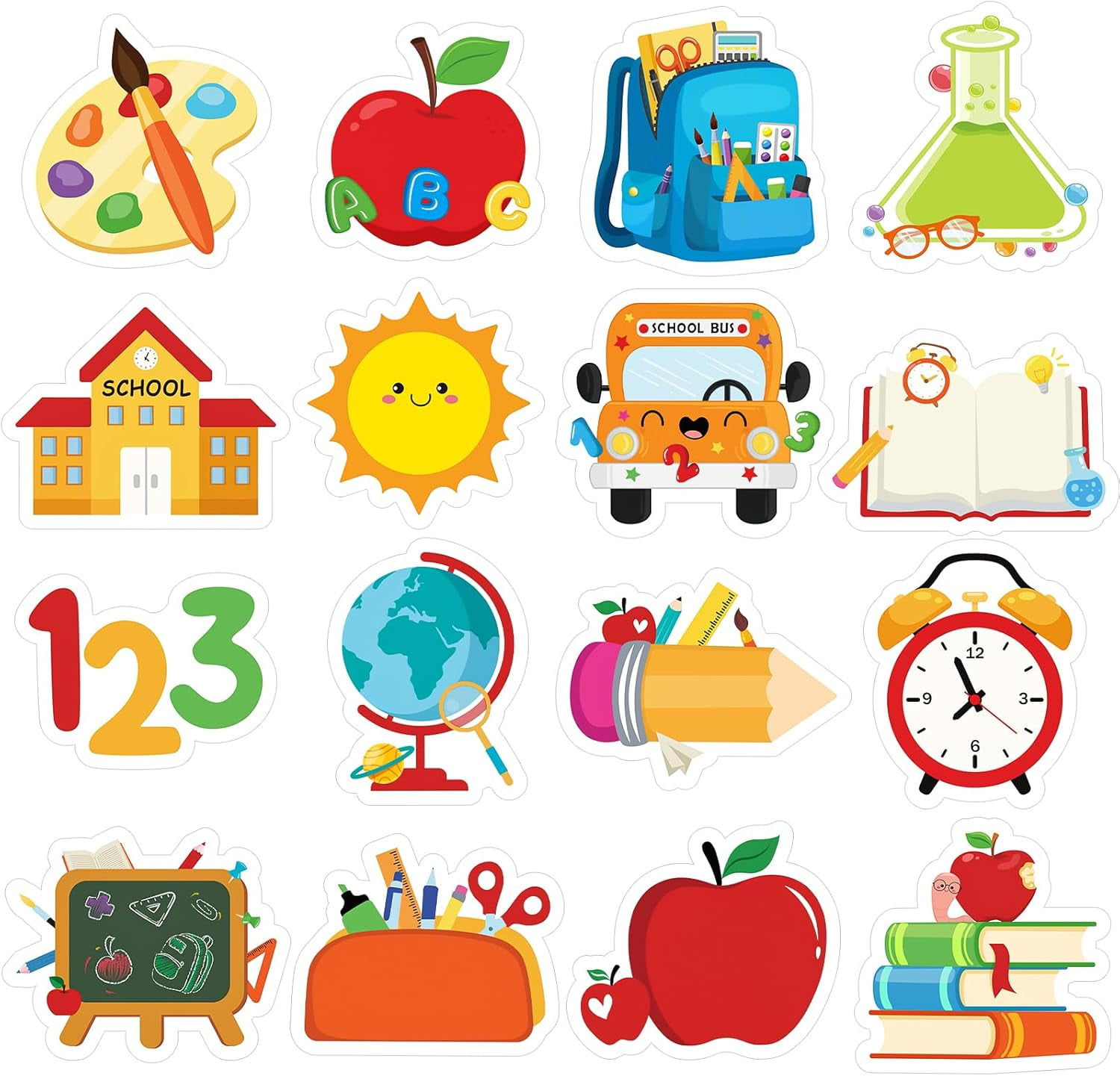 1 1/2" Cute Preschool Kindergarten Back to School Stickers, 480PCS Pre ...