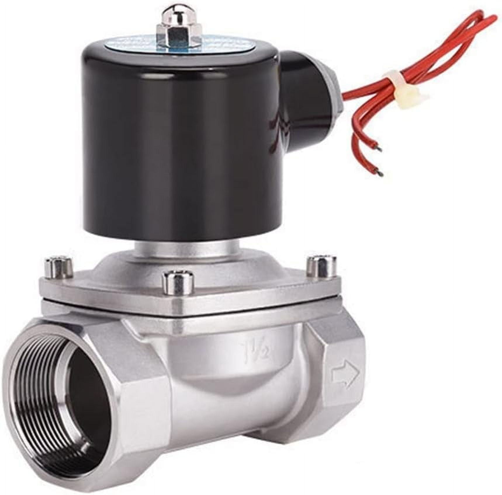 1-1/2" Electronic Solenoid Valve 220 Stainless Steel Normally Closed 220V 12V 24V 110V Solenoid ...