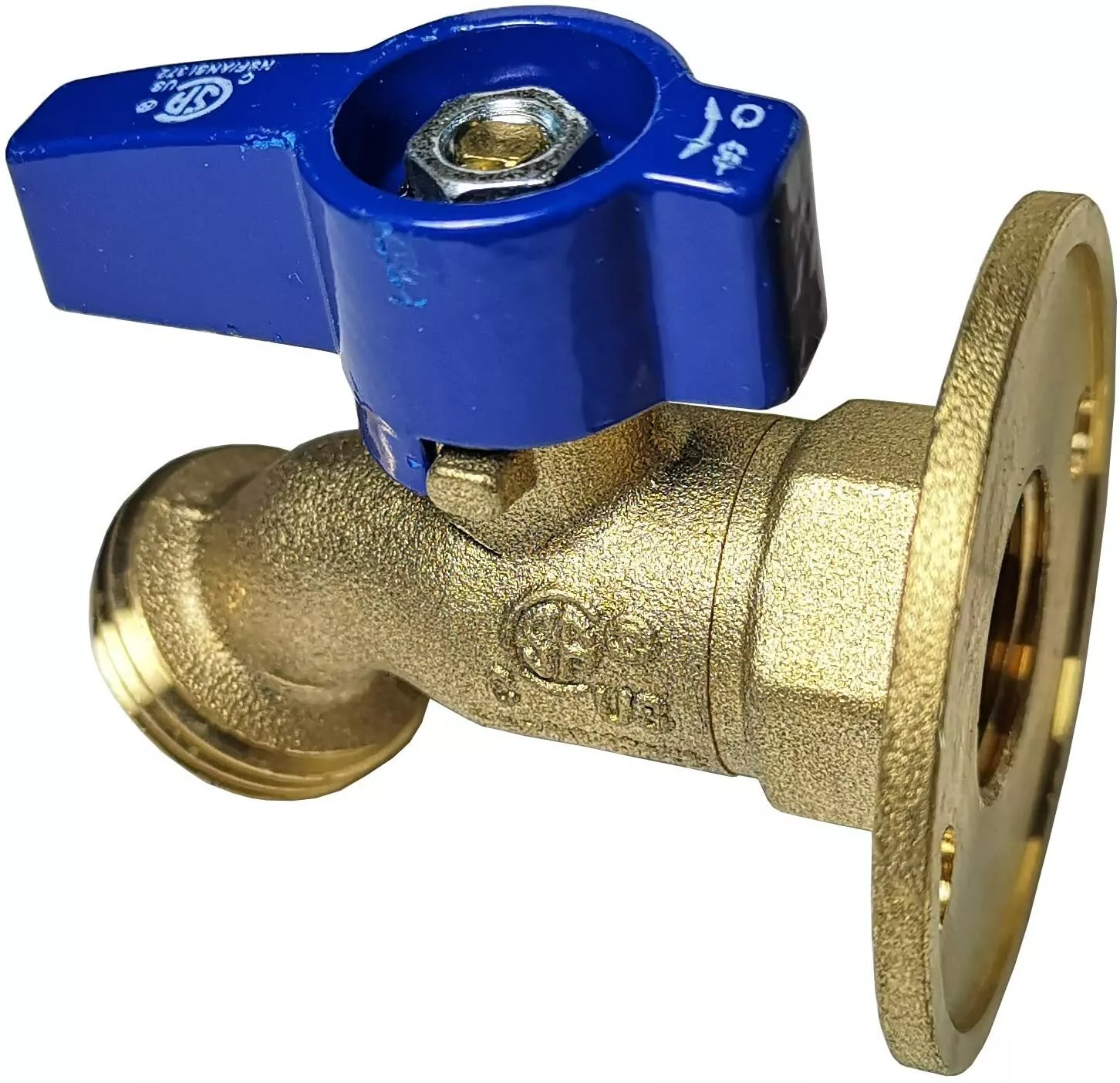 1) 1/2" Female Hose Bibb No Kink With Nail Flange, Garden Valve, Lead ...